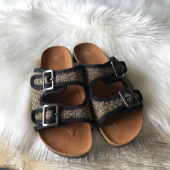 bernie mev. | Shoes | New Bernie Meg Leather Slide Sandals Sz 7 | Poshmark